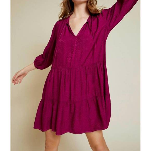 Nation LTD | Dresses | New Nation Ltd Liza Dress In Berry | Poshmark
